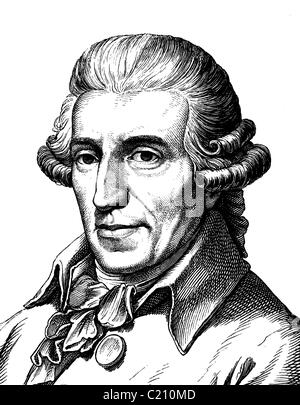 Joseph Haydn, portrait, illustration, Austrian composer, 1732 - 1809 ...
