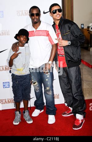 Sean Combs (aka Diddy) with his sons Christian Combs, Justin Combs and the son of his on-off ...