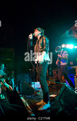 Benjamin Grubin of music band Hockey performing live on stage at the ...