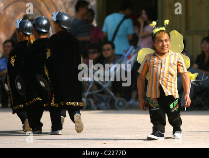 Mini-Land Little performers entertain visitors to Dwarf Kingdom, a ...