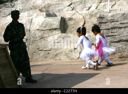 Mini-Land Little performers entertain visitors to Dwarf Kingdom, a ...