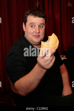 Peter Kay with a pie BBC Radio One live broadcast from the Phoenix Club ...