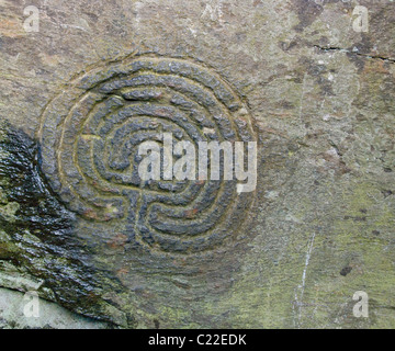 Bronze Age Labyrinth Rock Carvings at Rocky Valley, Between Boscastle ...