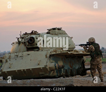 a blowup ,destroyed T54 Iraq tank in the desert Stock Photo - Alamy
