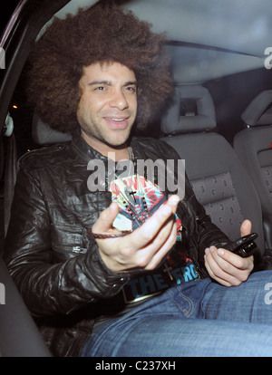 X Factor finalist Jamie Archer arriving back at the X Factor house ...