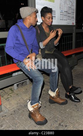 X Factor finalist Rachel Adedji out and about near The X Factor House ...