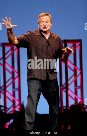 Robin Williams performing on stage at the Seminole Hard Rock Live ...