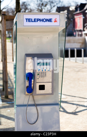 France Telecom public telephone booth, phone box, France Stock Photo ...