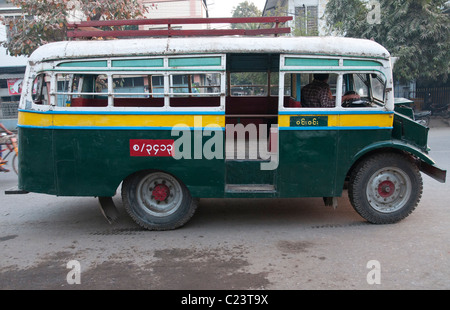 Myanmar Old Bus Stock Photo - Alamy