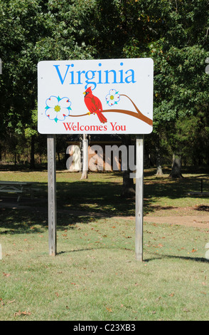 Virgina Welcomes You Sign at the Fairfax Virginia Interstate 66 Rest ...
