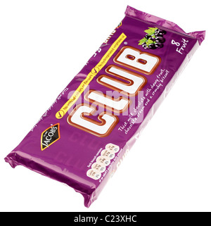 Packet of eight Jacobs Club chocolate fruit covered biscuit bars Stock ...