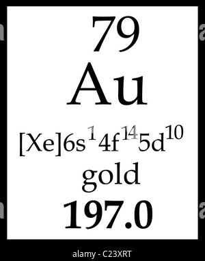 Periodic Table of Elements Gold Au Stock Photo: 20803489 - Alamy