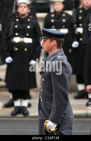 Prince William Remembrance Sunday celebrations held at the Cenotaph ...