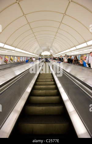 Underground escalator at Angel tube station is the largest in Western ...
