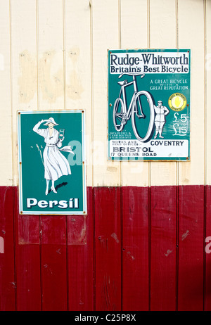 Old advertising signs at Ramsbottom station near Bury, Lancashire Stock ...
