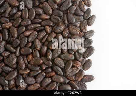 Cocoa beans from Madagascar isolated on white background Stock Photo ...