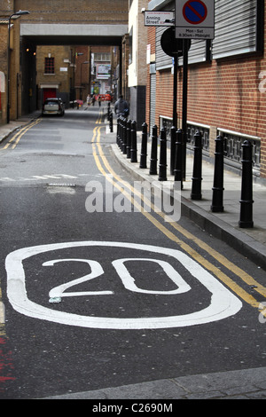 20 mph zone, London UK Stock Photo - Alamy