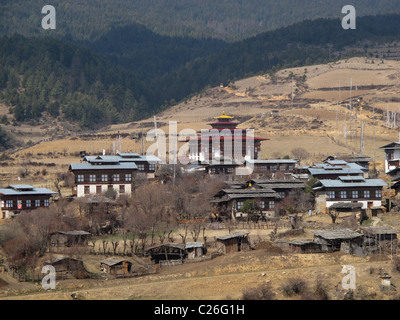 Areal view of Ura village, central Bhutan Stock Photo - Alamy