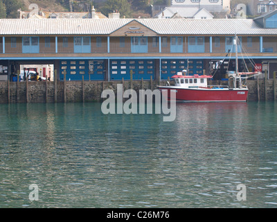The fish market building at Looe Cornwall Stock Photo - Alamy