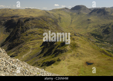 High Crag and Scarth Gap Pass below Haystacks with distant Buttermere ...