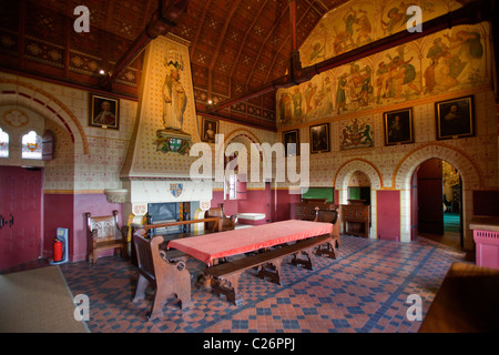 Wales Cardiff Cardiff Castle Dining Room carved monkey bell pull to ...