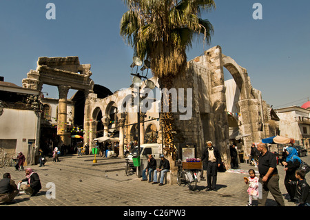 Western Temple Gate Roman Temple of Jupiter Old Damascus Syria Stock ...