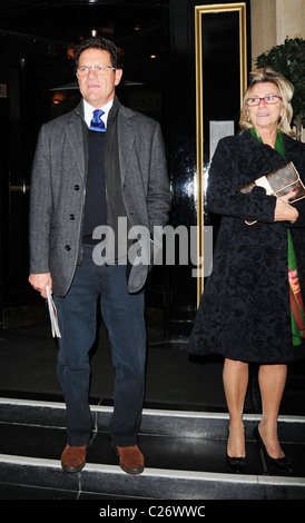 England manager, Fabio Capello and his wife, Laura Capello leaving the ...