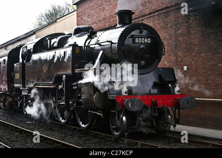 Former British Railways Standard 4 Tank Steam Engine 80136 Pulling an ...