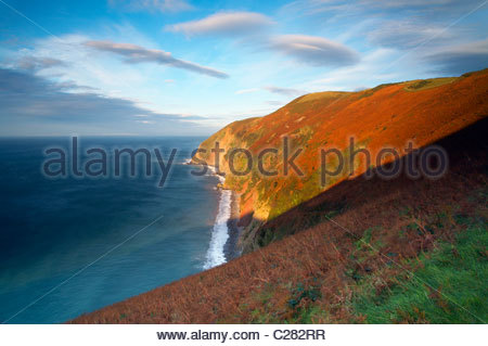 Foreland Point and the Bristol Channel in Exmoor National Park near ...