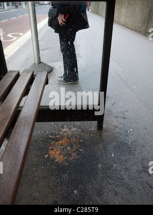 Vomit on pavement Stock Photo - Alamy