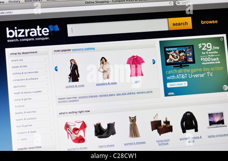 Bizrate shopping website Stock Photo - Alamy