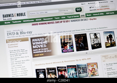 Barnes and Noble online bookstore website Stock Photo - Alamy
