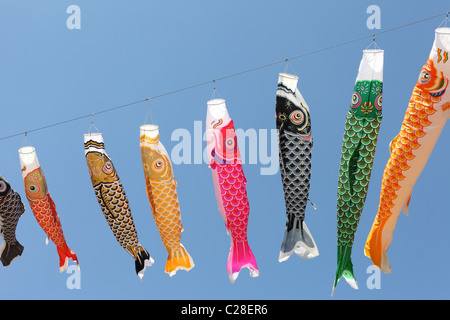 Japanese carp kites, decoration on the Children's Day Stock Photo - Alamy