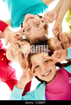 Photo of funny cute positive schoolgirl wear stylish outfit popular ...