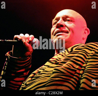 Buster Bloodvessel of the ska band Bad Manners at the Newport Centre ...