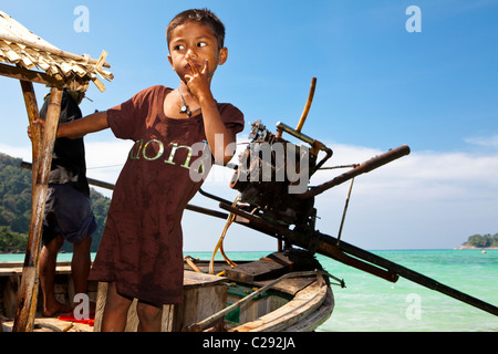 Sea Gypsy boy Stock Photo - Alamy