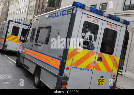 Metropolitan Police Riot Van parked up in Llandudno Wales Stock Photo ...