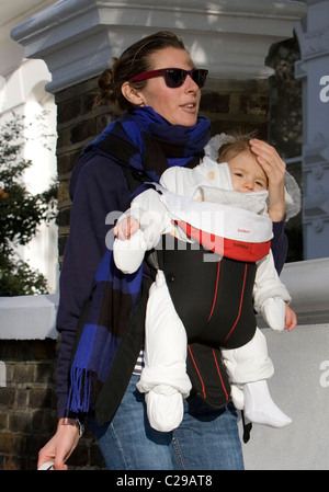 Jools Oliver with baby Petal Blossom Rainbow returning home after ...