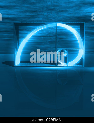 GOLDEN MEAN SECTION SPIRAL MATHS HARMONY DESIGN PERFECTION Stock Photo ...