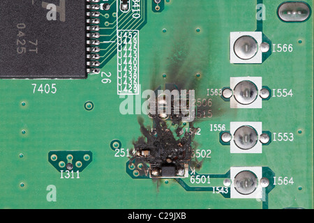 Damaged printed circuit board (PCB Stock Photo - Alamy