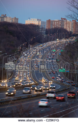 Road signs for High occupancy vehicle lane and pedestrian crossing ...