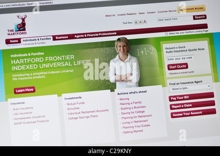 The Hartford insurance website Stock Photo - Alamy