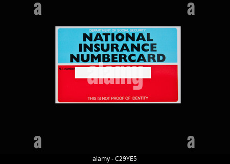 National Insurance Card Stock Photo - Alamy