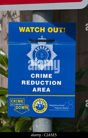 Sussex Police Neighbourhood Policing Sign uk Stock Photo - Alamy