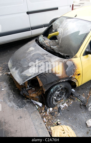 engine bay fire fires burnt out car cars damaged insurance claim wiring ...