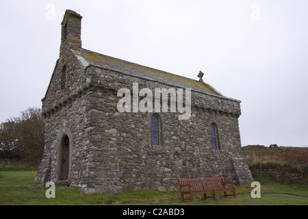 The modern chapel of St Nons is built near the ruins of the original ...