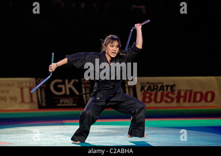Gemma Nguyen performs at Special "Bruce Lee Challenge" Nunchaku ...
