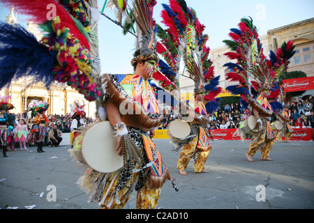 Malta Gozo carnival festival celebrate float fun Stock Photo: 16812143 ...