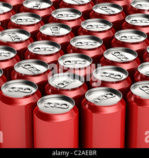 Red soda cans Stock Photo - Alamy