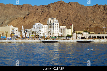 Oman, Muscat, beautiful view of the sea and the Muttrah port area, the ...